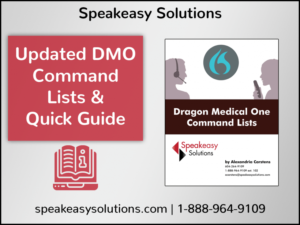 Updated Dragon Medical One Command Lists & Quick Guide | Speakeasy ...